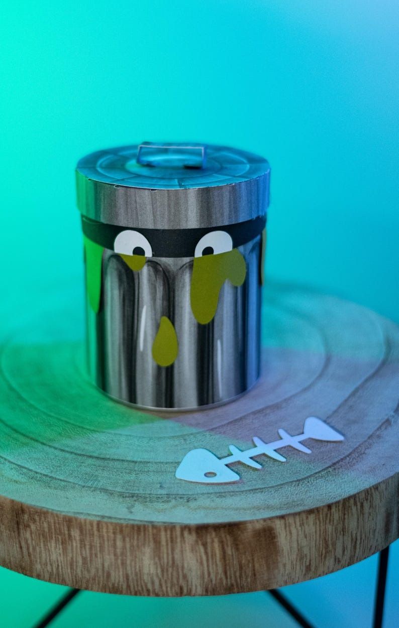 SCARY TRASH Bin Halloween Chips Box Wrapper - Box not included - gift ...